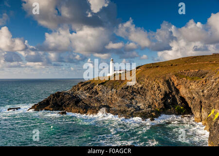 Round Hole at Trevose Head, North Cornwall, UK. This type of formation ...