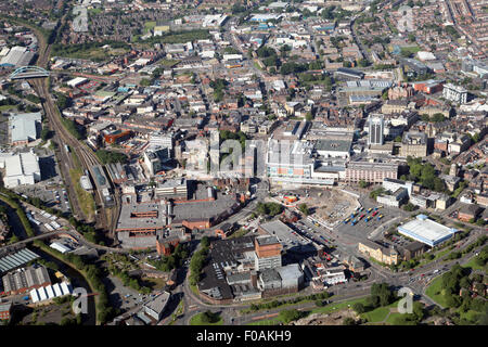 aerial view of Blackburn town centre - Victoria Centre and Waves Water ...