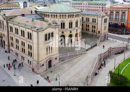 The Parliament building storting in Oslo, Norway Stock Photo: 72973407 ...
