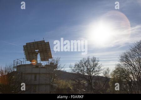 View of heliotrope house of solar architect Rolf Disch in Freiburg ...