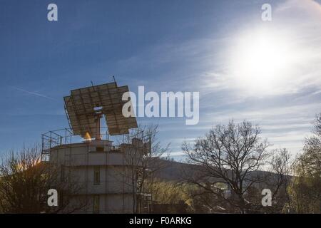 View of heliotrope house of solar architect Rolf Disch in Freiburg ...
