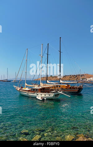 Traditional Turkish gulets moored at Bodrum Marina. Bodrum, Mugla ...