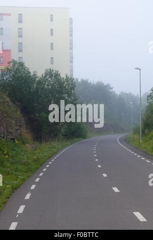 A winding bike path in a city park. Aerial photography at sunset Stock Photo - Alamy