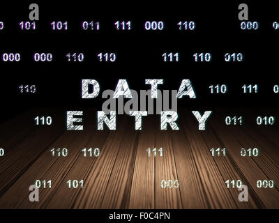 Data concept: Data Entry in grunge dark room Stock Photo - Alamy