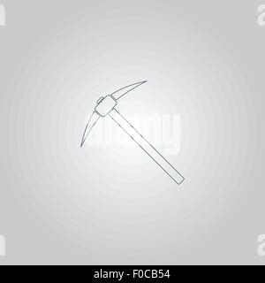 mining pick line icon vector flat illustration Stock Vector Image & Art ...
