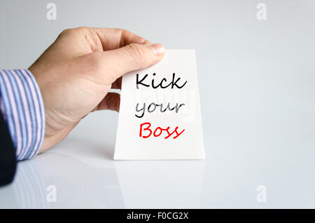 Kick your boss Text Concept Stock Photo - Alamy