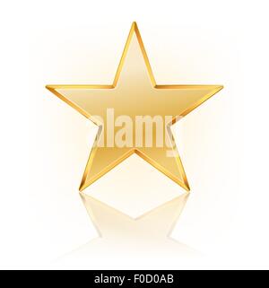 Golden star, illustration, vector on white background Stock Vector ...