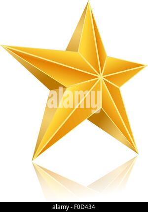 Five golden rating star vector illustration in white background Stock ...