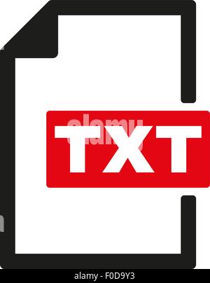 The TXT icon. Text file format symbol. Flat Vector illustration Stock ...