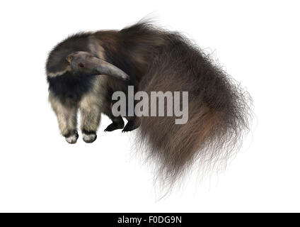 3D digital render of a giant anteater running isolated on white ...
