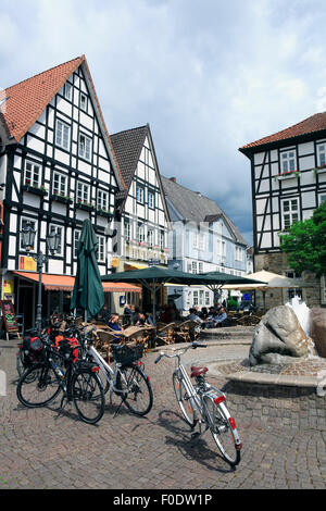 old town building at marketplace. rinteln, lower saxony, germany ...