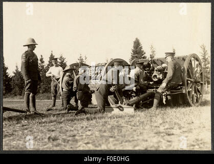 Royal artillery battery exercises in Wales: radio and mule Stock Photo ...