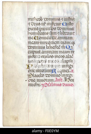 A fragment from a Book of Hours, featuring a litany text, offers a rare ...