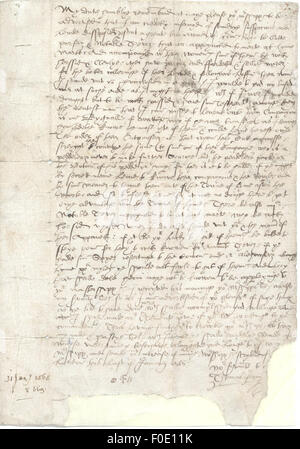 A letter written by Thomas Jermy to William Paston, reflecting personal ...