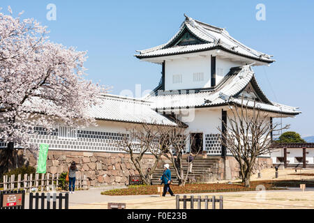 Japan, Kanazawa castle. Two story yagura, turret, part of the Ishikawa ...