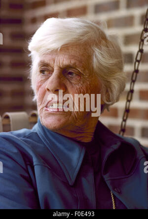 Lillian Carter, mother of President Jimmy Carter talks with well ...