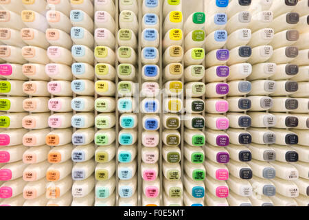 stack of color markers Stock Photo - Alamy