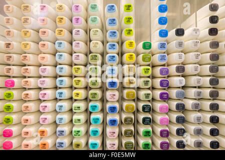 stack of color markers Stock Photo - Alamy