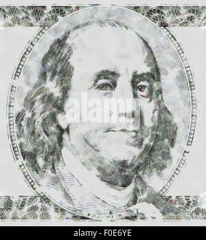 Portrait of U.S. statesman, inventor, and diplomat Benjamin Franklin ...