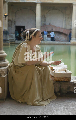 Woman at Roman Baths Stock Photo - Alamy