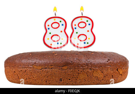Burning birthday candles number 88 Stock Photo - Alamy