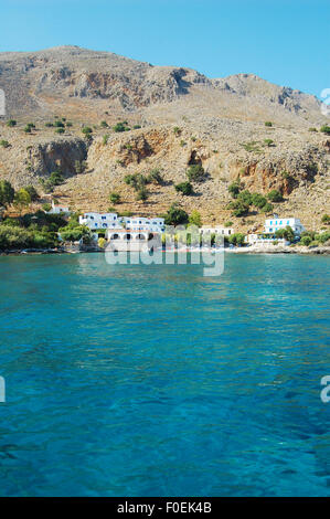The Old Phoenix hotel and its own private beach in Finix bay, Crete ...
