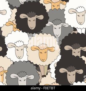 Cute seamless pattern with sheeps Stock Vector Image & Art - Alamy