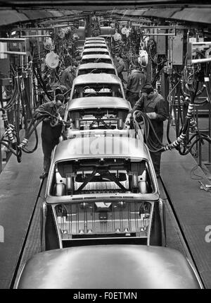 The Volkswagen factory at Wolfsburg, Germany, 1960s. Artist: Unknown ...