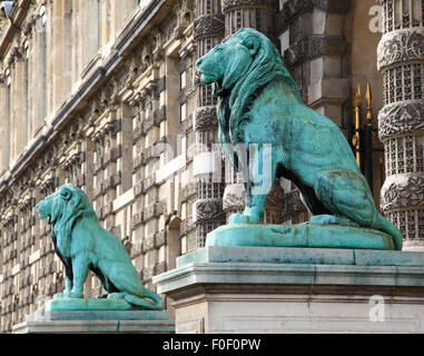 The Lion Gate, Porte des Lions, at the Louvre, Paris, one of the world ...