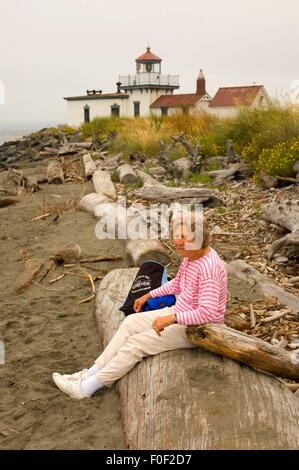 Discovery Park West Point Lighthouse Puget Sound Salish sea Seattle ...
