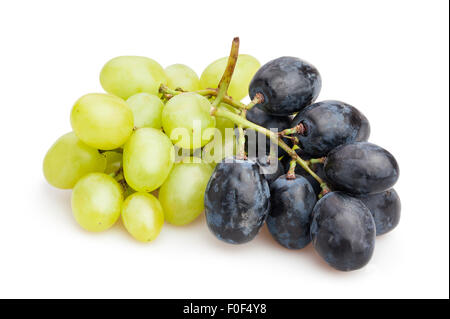 Two ripe green grapes isolated on white Stock Photo - Alamy