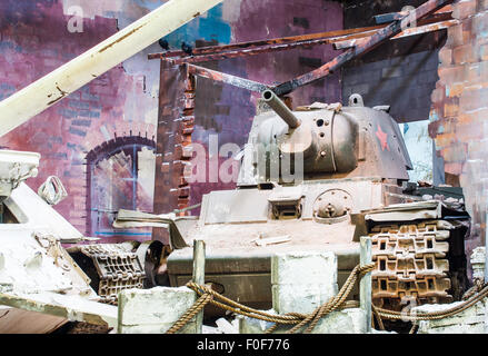 GERMAN WORLD WAR TWO PANTHER TANK AT HOUFFALIZE. ARDENNES. BELGIUM ...