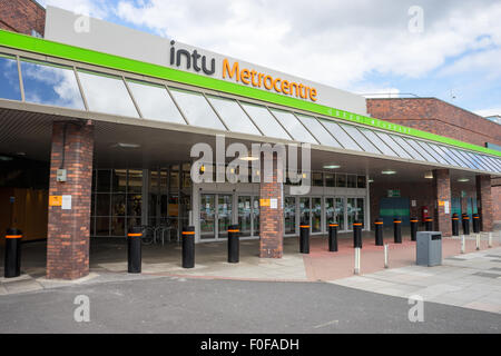 Green Mall entrance of the Intu MetroCentre, also known as the Metro ...
