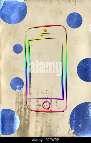 Modern smart phone isolation art design Stock Photo - Alamy
