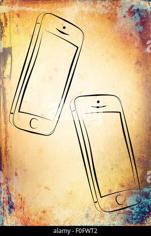 Modern smart phone isolation art design Stock Photo - Alamy