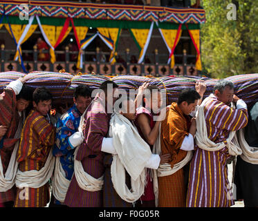 Devotees carrying on a religious procession at night called: "Steps of ...