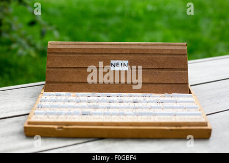 a letterbox with the german word: "nein" (no Stock Photo - Alamy