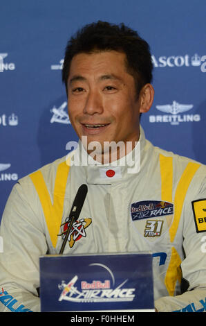 Yoshihide Muroya (Japan) finished third in the Red Bull Air Race at ...