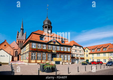 Townhall in Grabow (Elde), Mecklenburg-Western Pomerania, Germany Stock ...