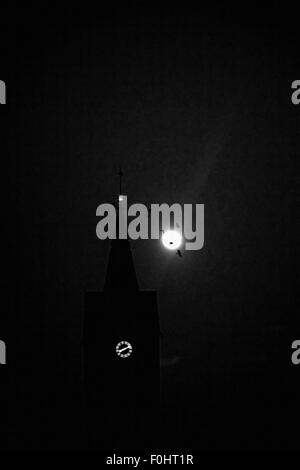 Full moon night with crows Stock Photo - Alamy