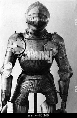 Metal armor medieval of knights. Historical Reconstruction of the 14 ...