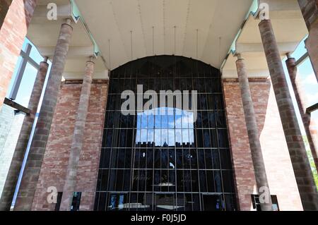 Etched glass window at Coventry cathedral, England Stock Photo - Alamy
