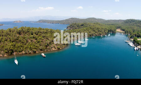 Aerial view of English Bay Gokova Turkey Stock Photo - Alamy