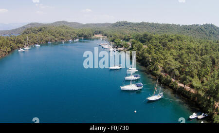 Aerial view of English Bay Gokova Turkey Stock Photo - Alamy