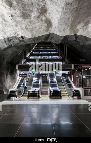 Subway, Fridhemsplan station, escalator, Tunnelbana, Stockholm, Sweden ...