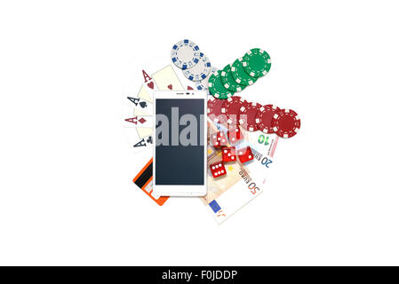 Dice and smartphone Stock Photo - Alamy