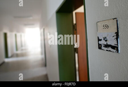 Manching, Germany. 12th Aug, 2015. View of a building on the grounds of ...