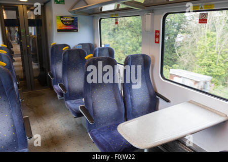 Passenger seats on a London Midland passenger train Stock Photo - Alamy