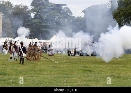 Russian artillery. Re-enactment of the Battle of Austerlitz Stock Photo ...