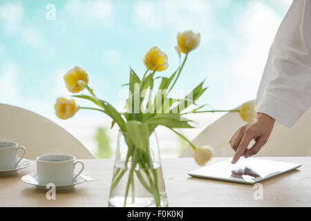 Hand touching digital table with E-MAIL inscription, new age security ...